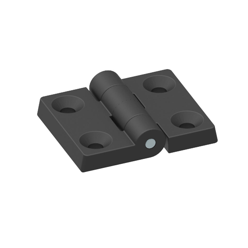 AME System | Adjustable Plastic Hinge 40x40 Black 41mm pitch