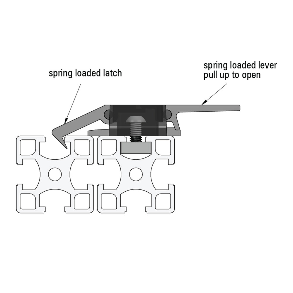 AME System | Lever Latch Door Lock Black, Non-lockable