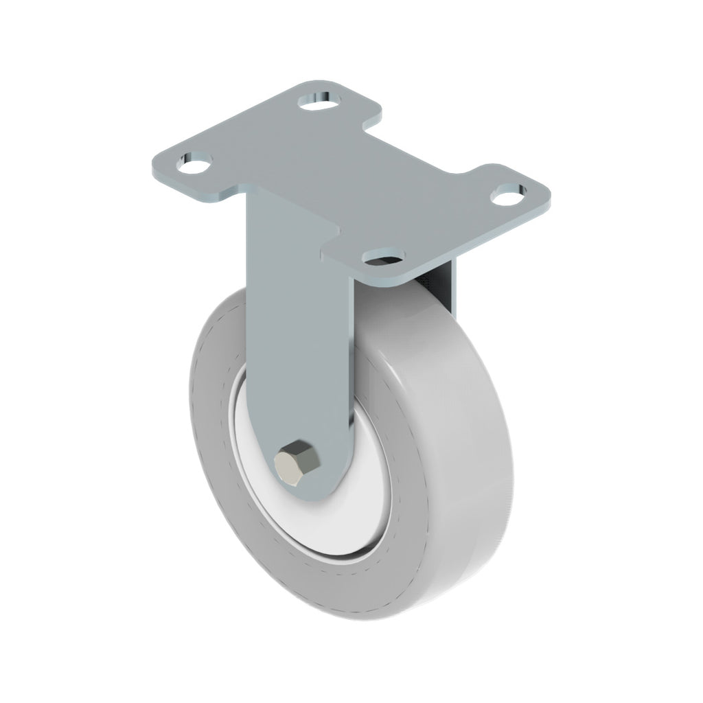 AME System | Plate Mount Fixed Castor Wheel Non Braked Ø100mm