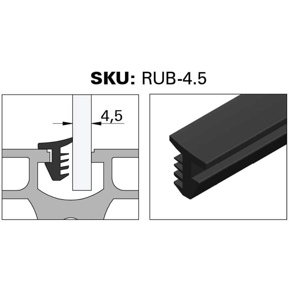 AME System | Rubber Gasket Glazing Wedge