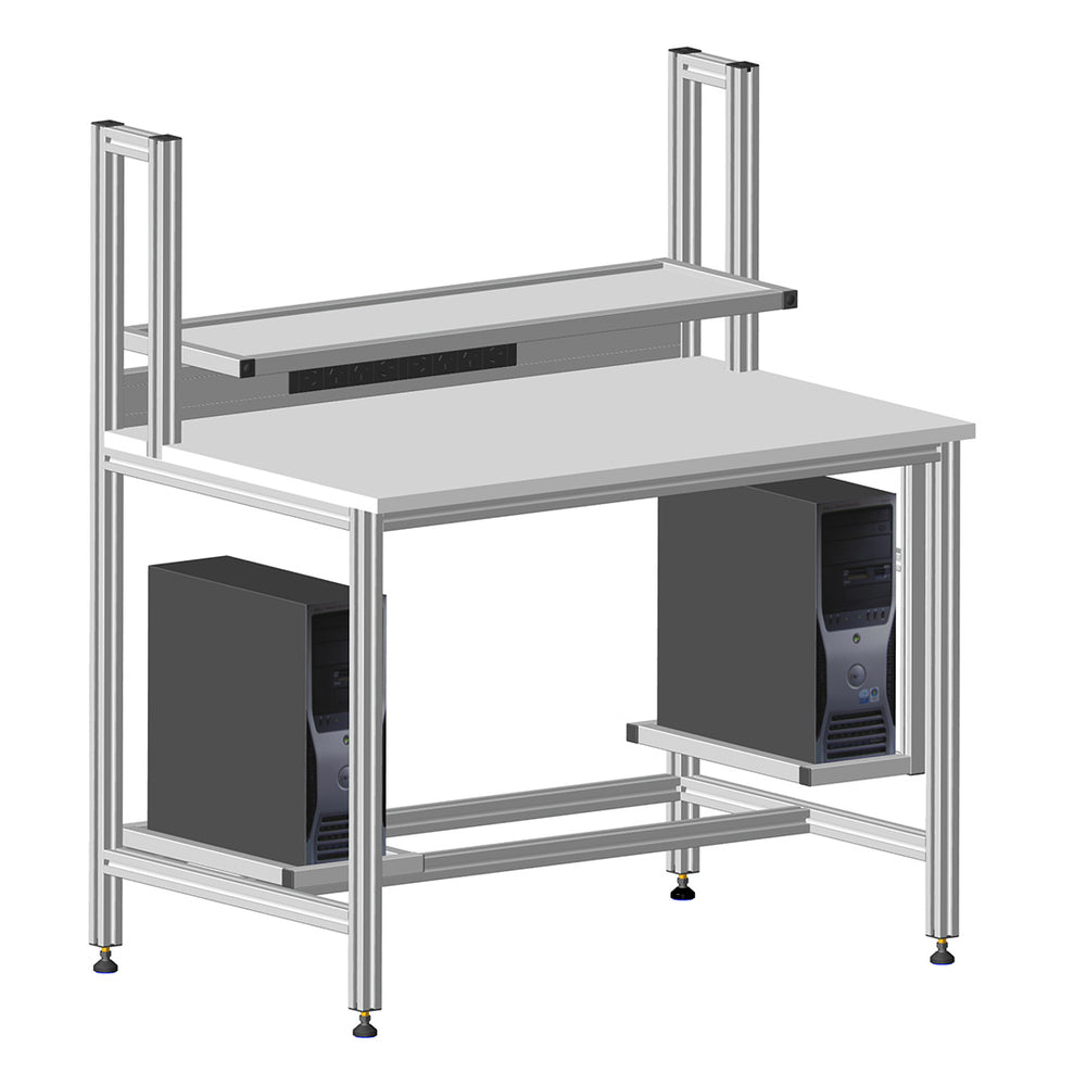 AME System | Side Mount PC Shelf for workstations 450x200mm
