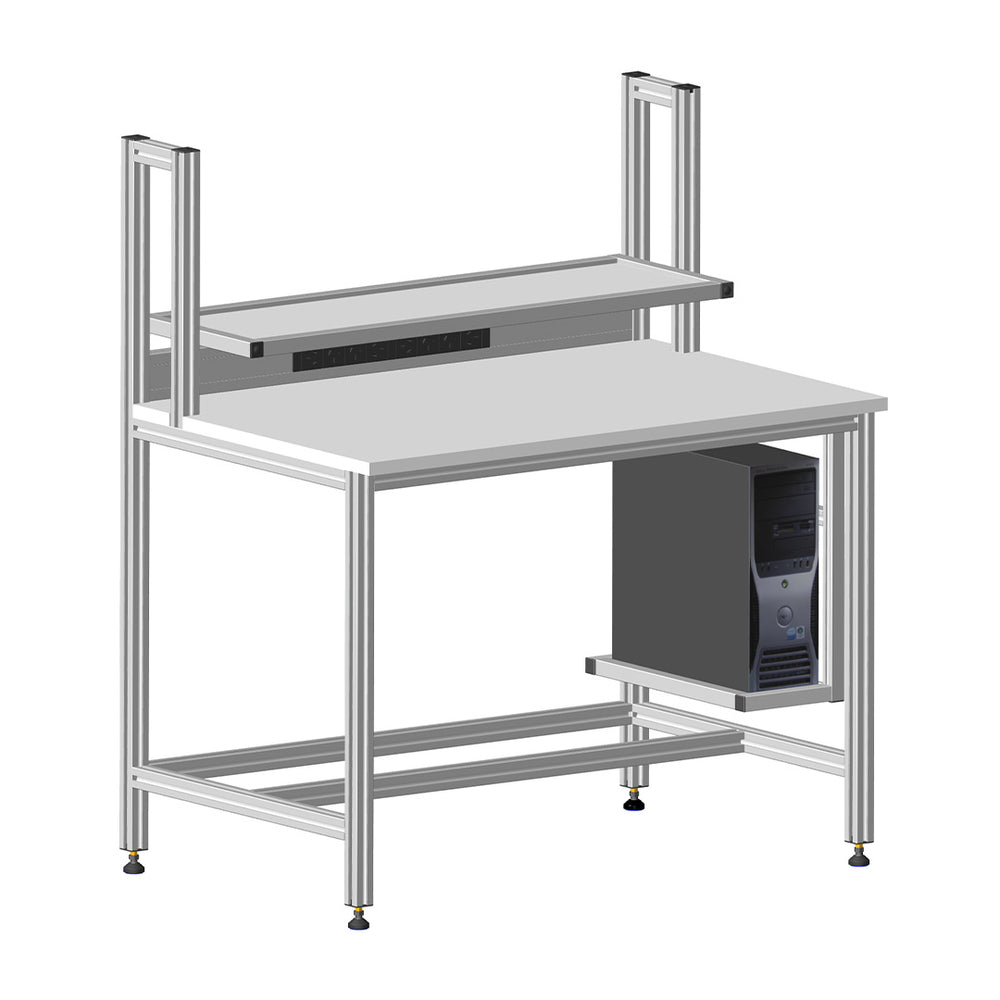 AME System | Side Mount PC Shelf for workstations 450x200mm