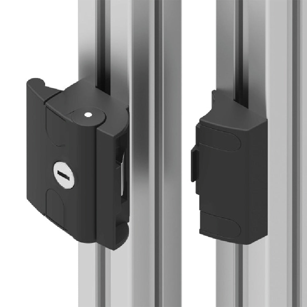 AME System | Black Slam Latch Door Lock - Lockable with key