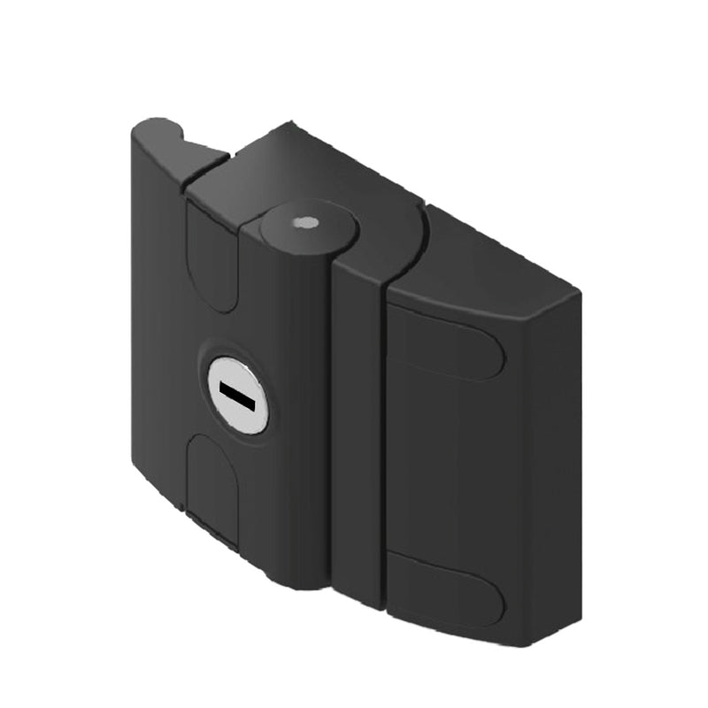 AME System | Black Slam Latch Door Lock - Lockable with key